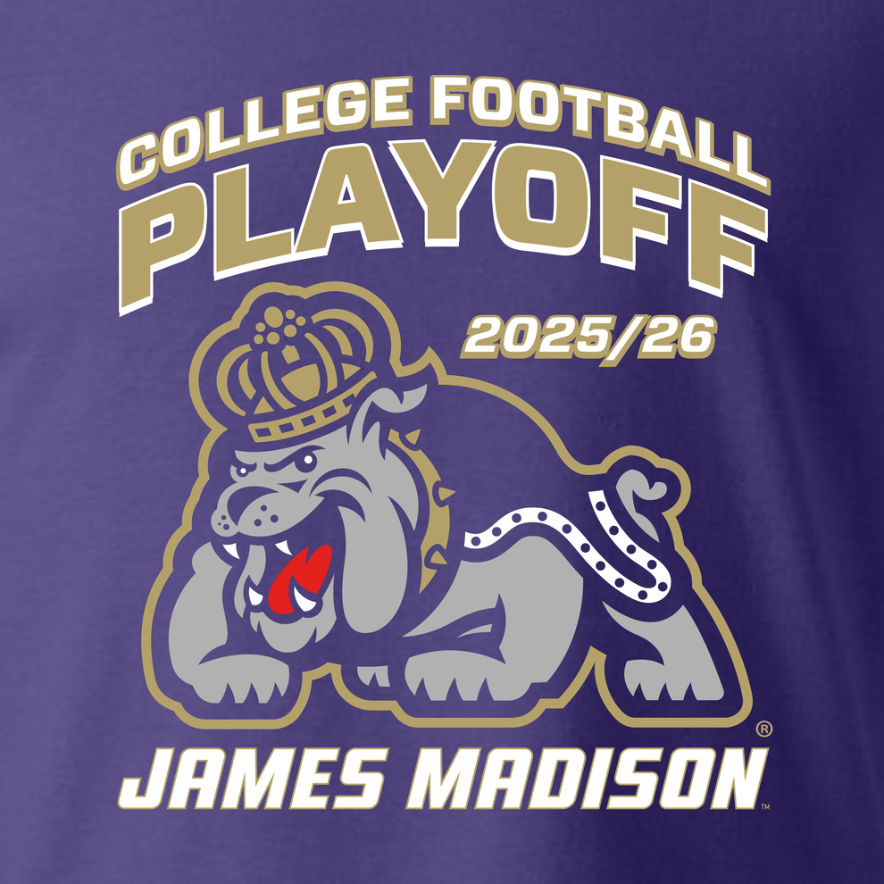 JMU College Football Playoff- Cotton Short Sleeve T-shirt – Collegiate ...